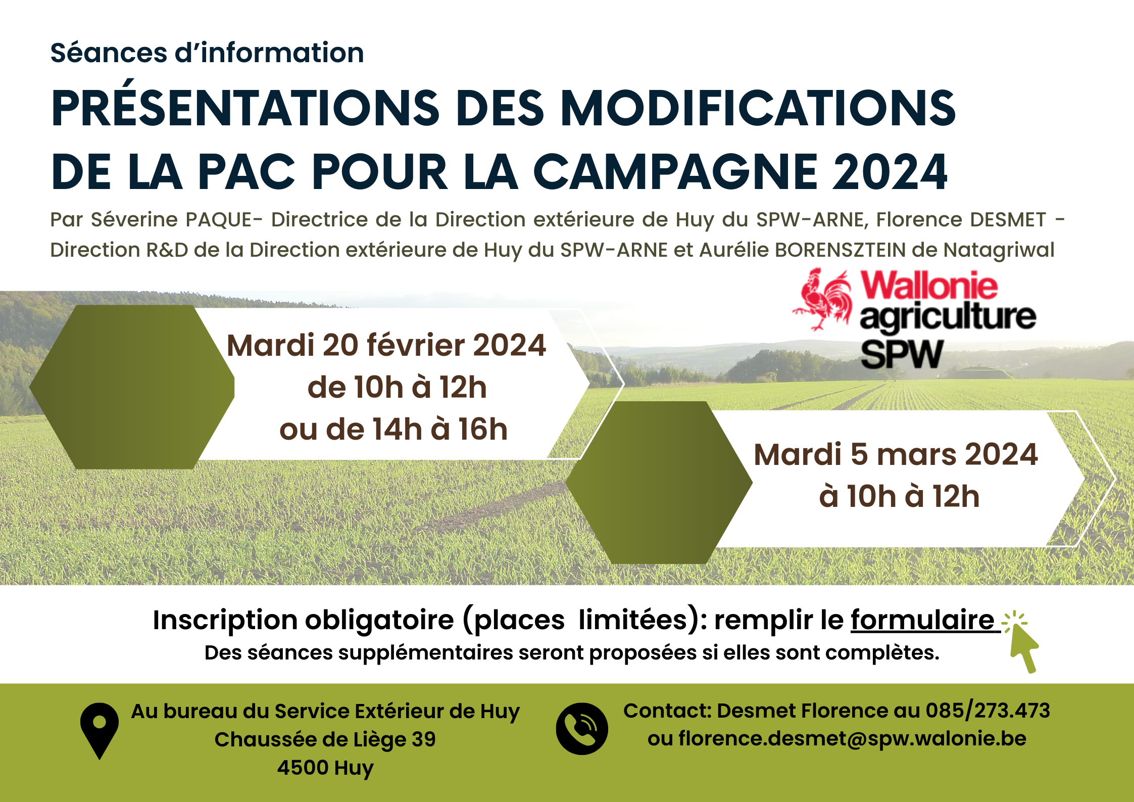 Séances d'information sur les modificiations de la PAC- Campagne 2024 ...